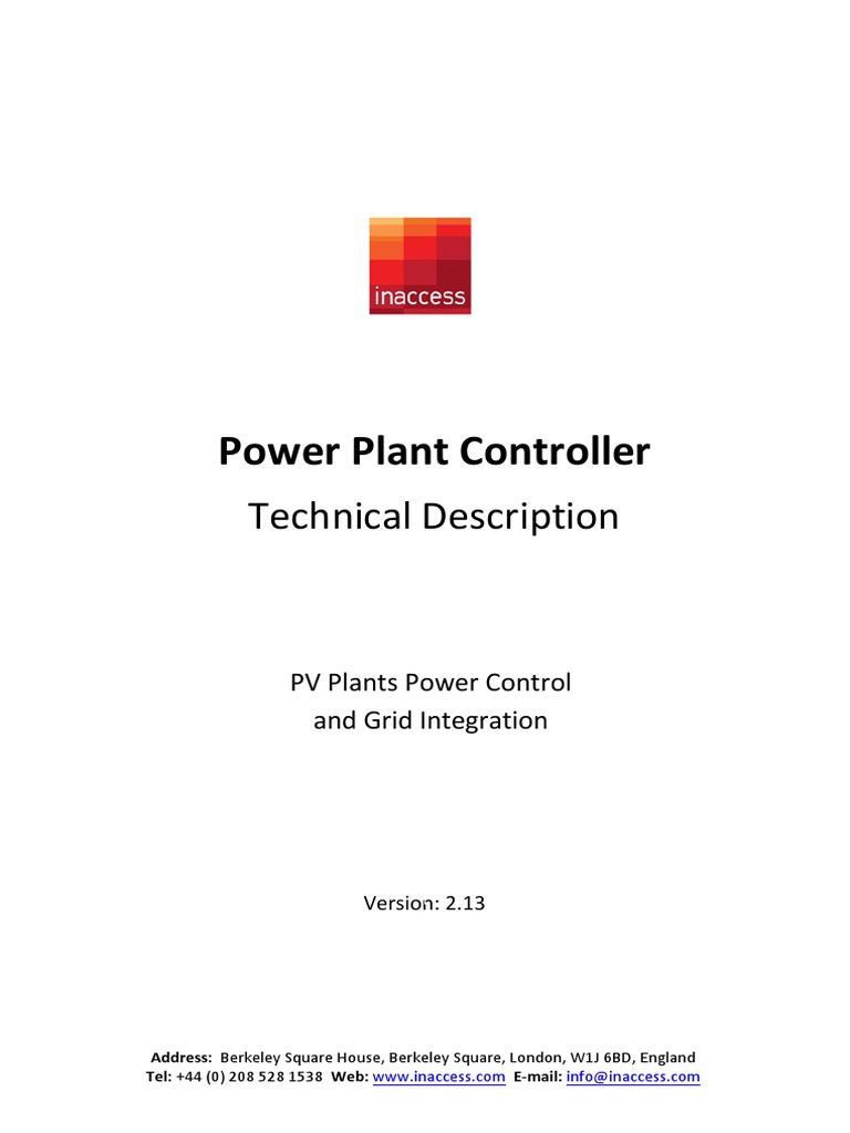 Inaccess PPC Technical Description v2.13 | PDF | Electrical Grid ...