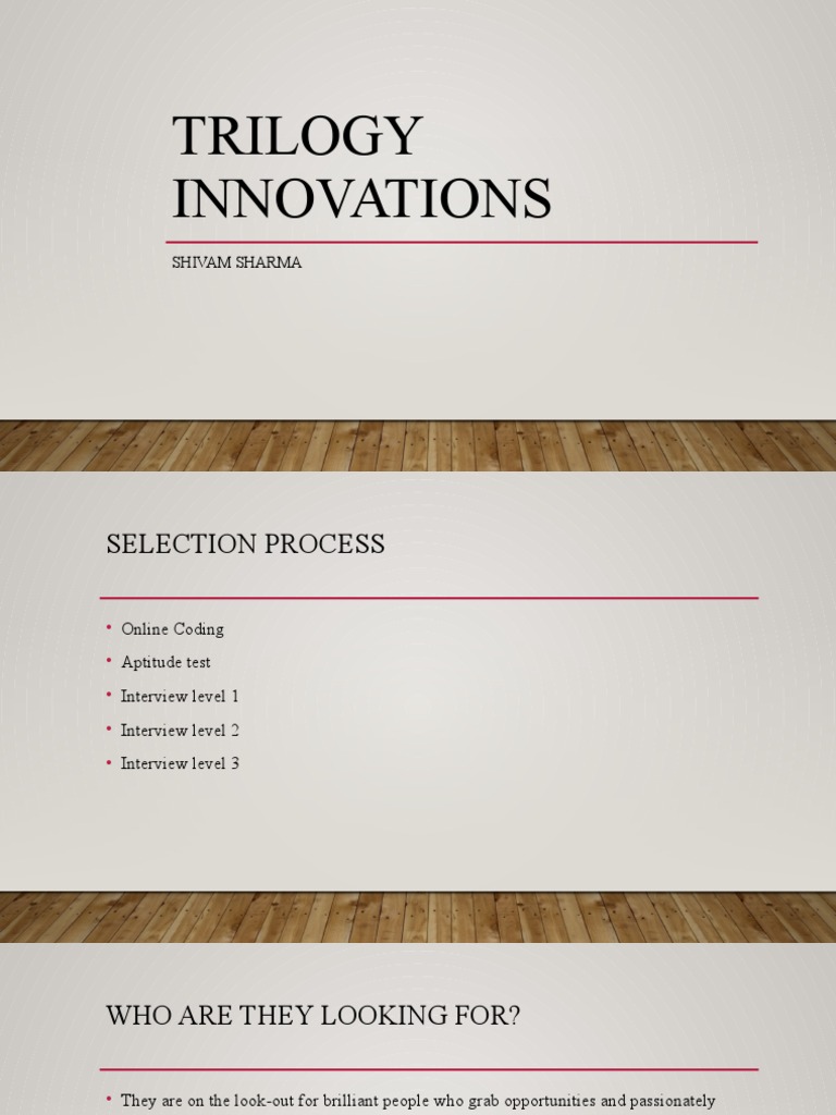 Trilogy Innovations Selection Process Guide | PDF | Computer ...