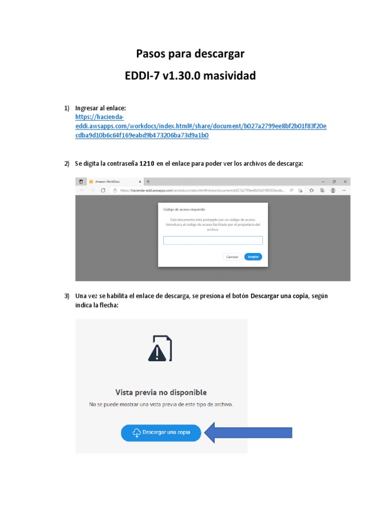 Manual Descarga EDDI-7 Masividad | PDF | Informática