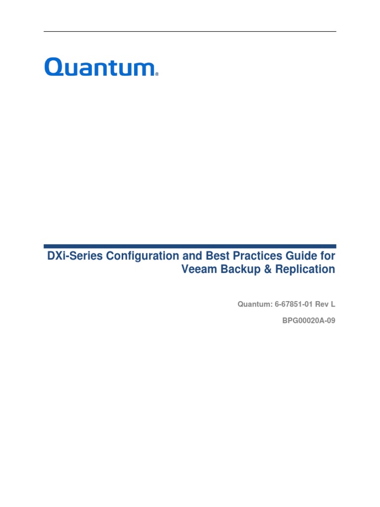 Quantum DXi-Series Configuration and Best Practices Guide For Veeam ...