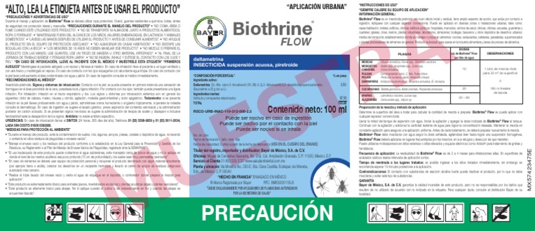 FT Biothrine Flow | PDF | Alimentos | Residuos