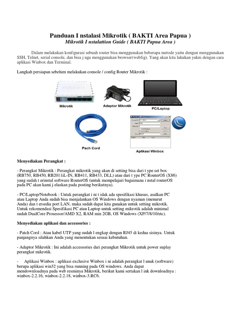 Panduan Instalasi Mikrotik Papua | PDF | Komputer