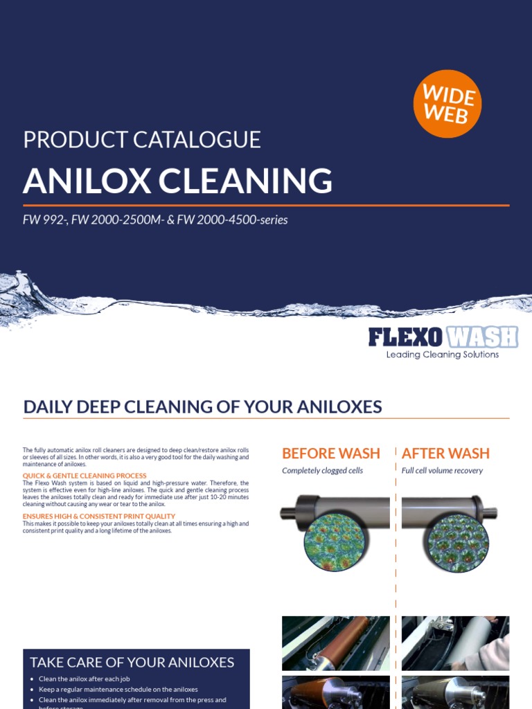 Product Catalogue: Anilox Cleaning | PDF | Pump | Water