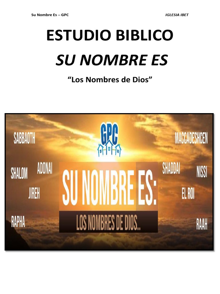 Nombres de Dios: Estudio Bíblico | PDF | Salvación | Pecado