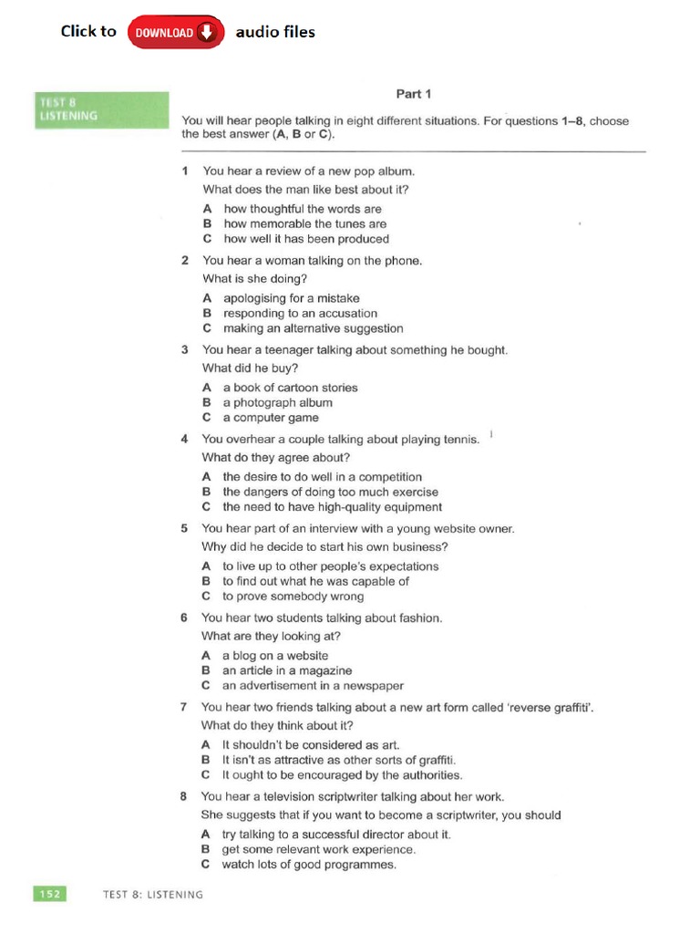 B2 First + Listening | PDF