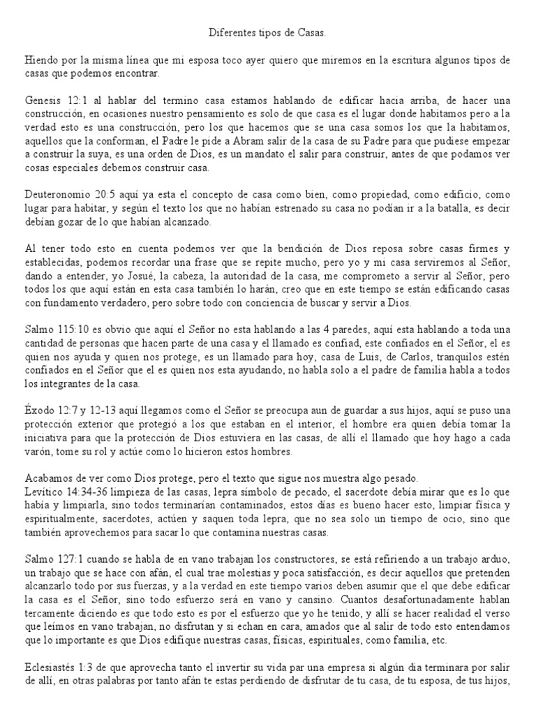 Diferentes Tipos De Casas 1 Pdf