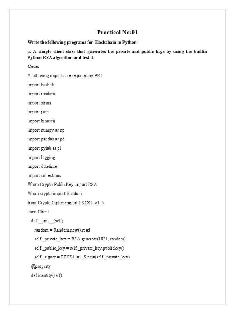 Blockchain Practical Journal | PDF | Array Data Structure | Subroutine