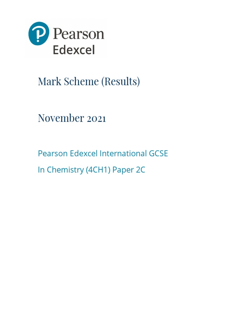 Mark Scheme (Results) November 2021: Pearson Edexcel International GCSE ...