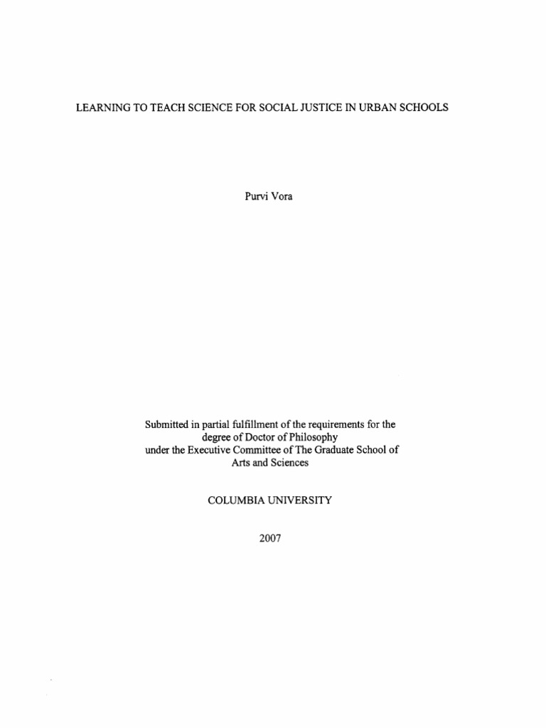 Vora Purvi Thesis | PDF