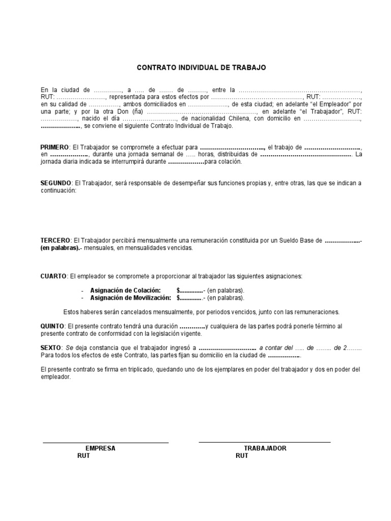 Modelo de Contrato | PDF