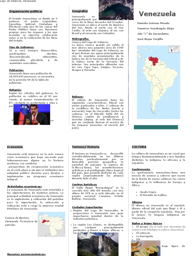 Tríptico sobre Venezuela y su cultura | PDF | Venezuela
