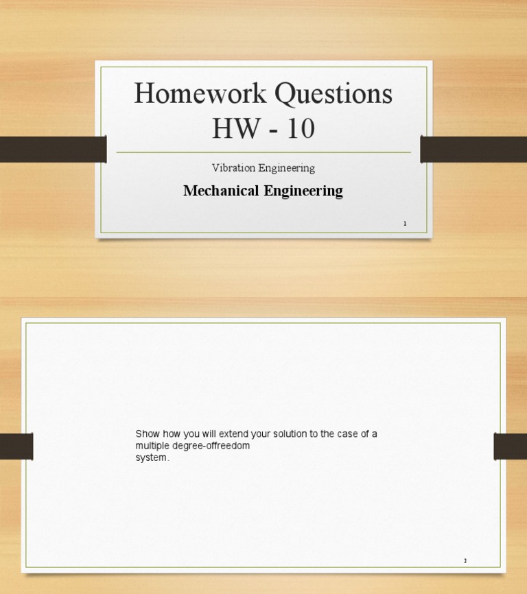 Homework Questions HW - 10: Mechanical Engineering | PDF | Computers