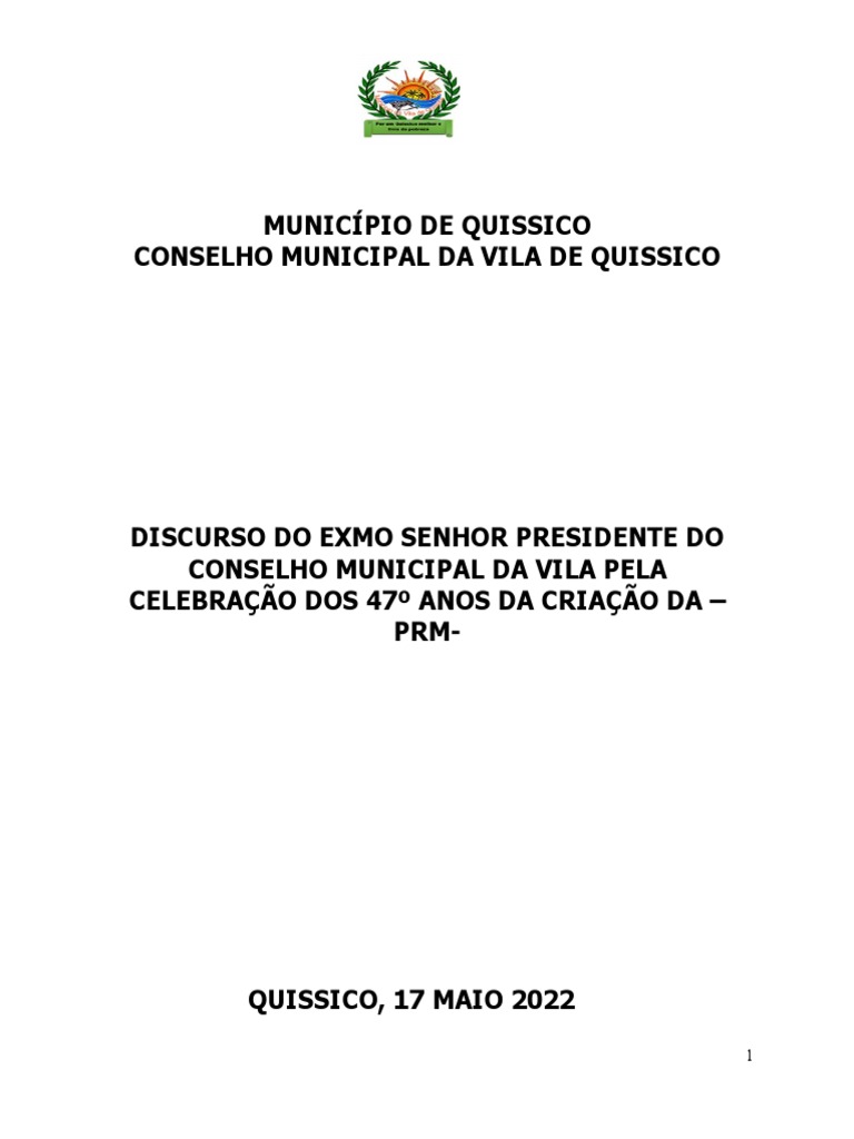 Dia Da PRM | PDF | Polícia | Moçambique