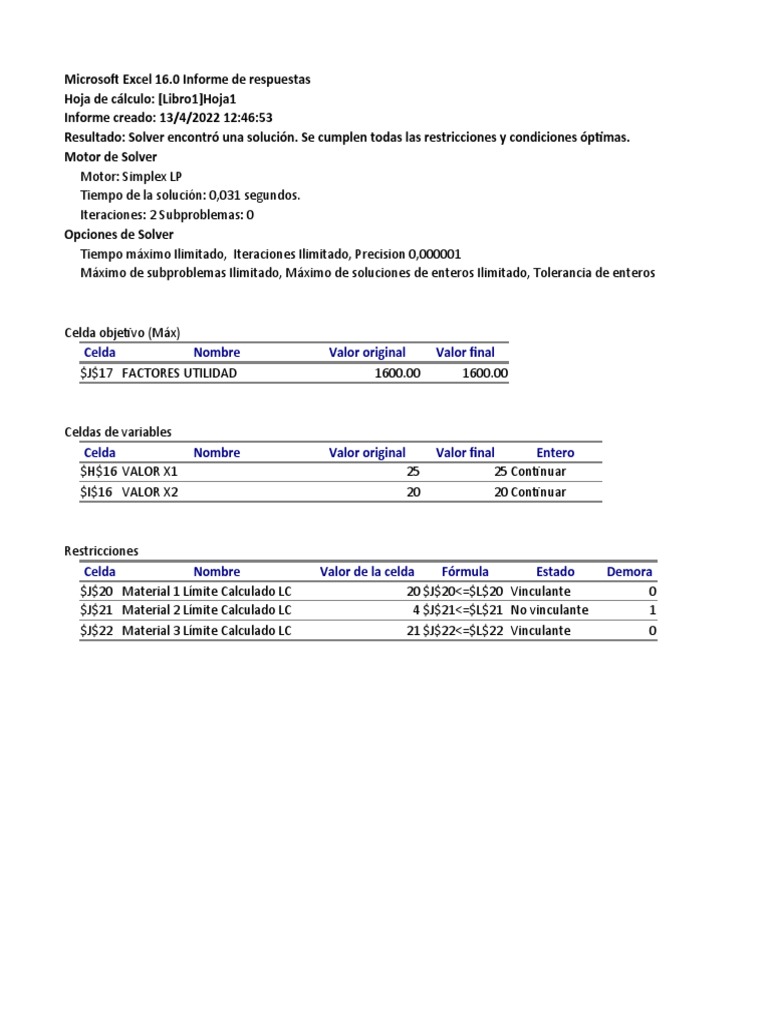 Esmeralda Guayasamin Solver y QM | PDF | Microsoft Excel | Hoja de cálculo