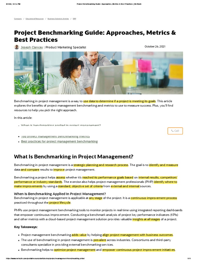 Project Benchmarking Guide - Approaches, Metrics & Best Practices ...