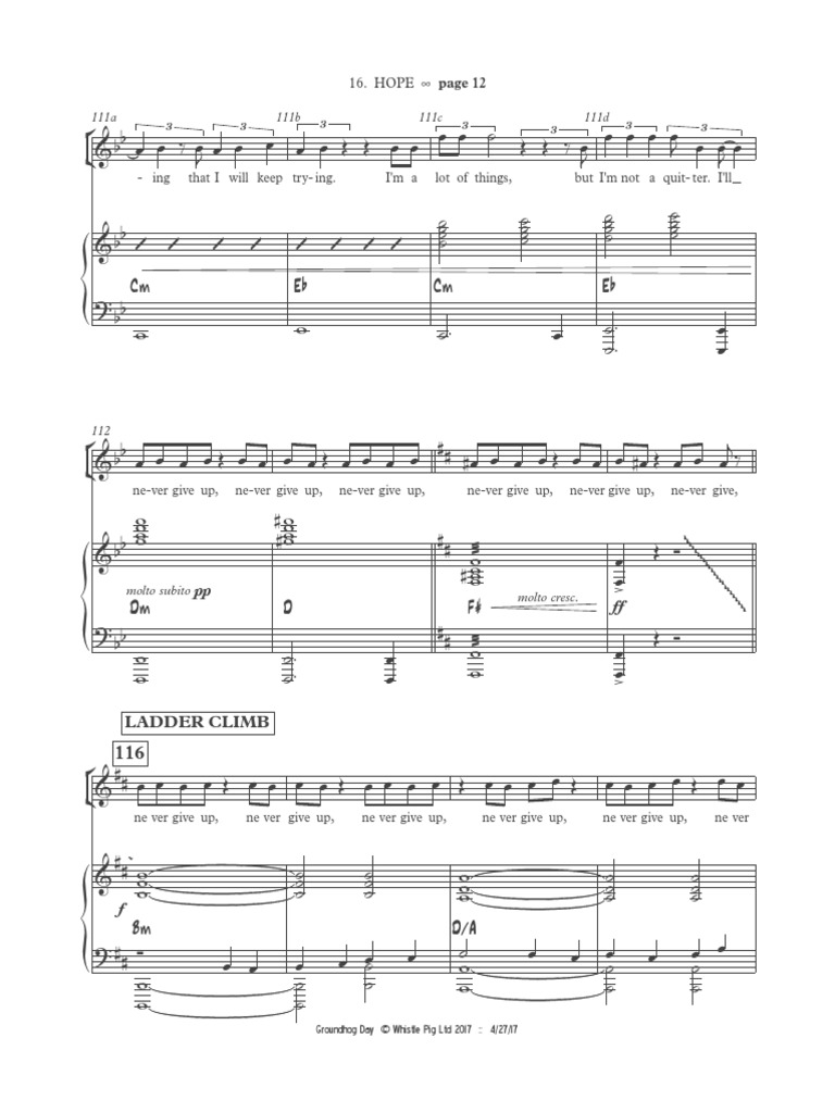 Groundhog Day Score | PDF | Lexicology | Human Voice