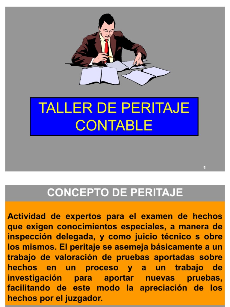 Peritaje Contable Judicial: Definición y Tipos | PDF