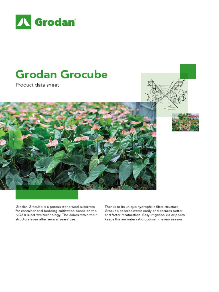 Grodan Grocube: Product Data Sheet | PDF | Materials