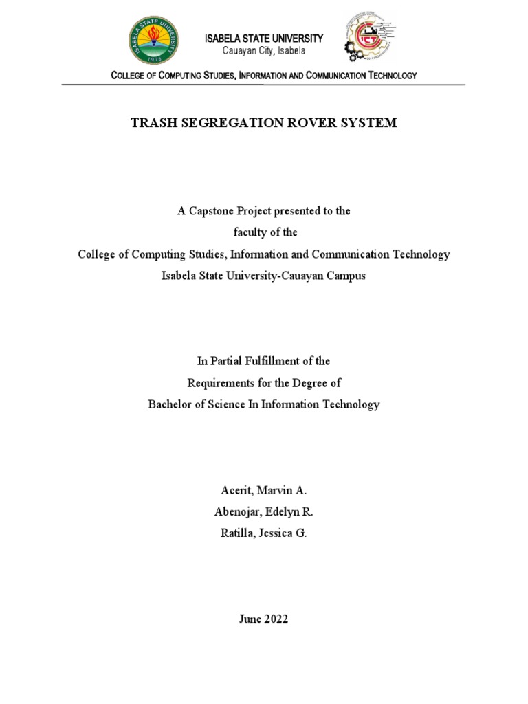 Trash Segregation Rover System Overview | PDF | Waste Management | Waste