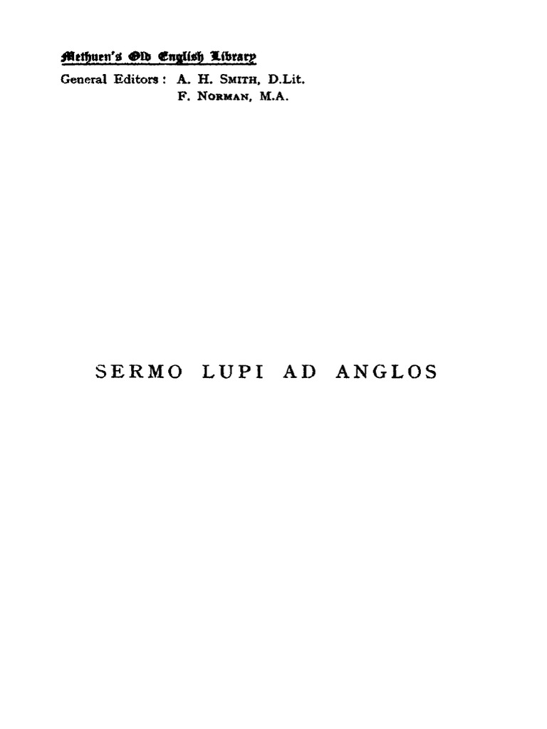Sermo Lupi Ad Anglos | PDF | Art