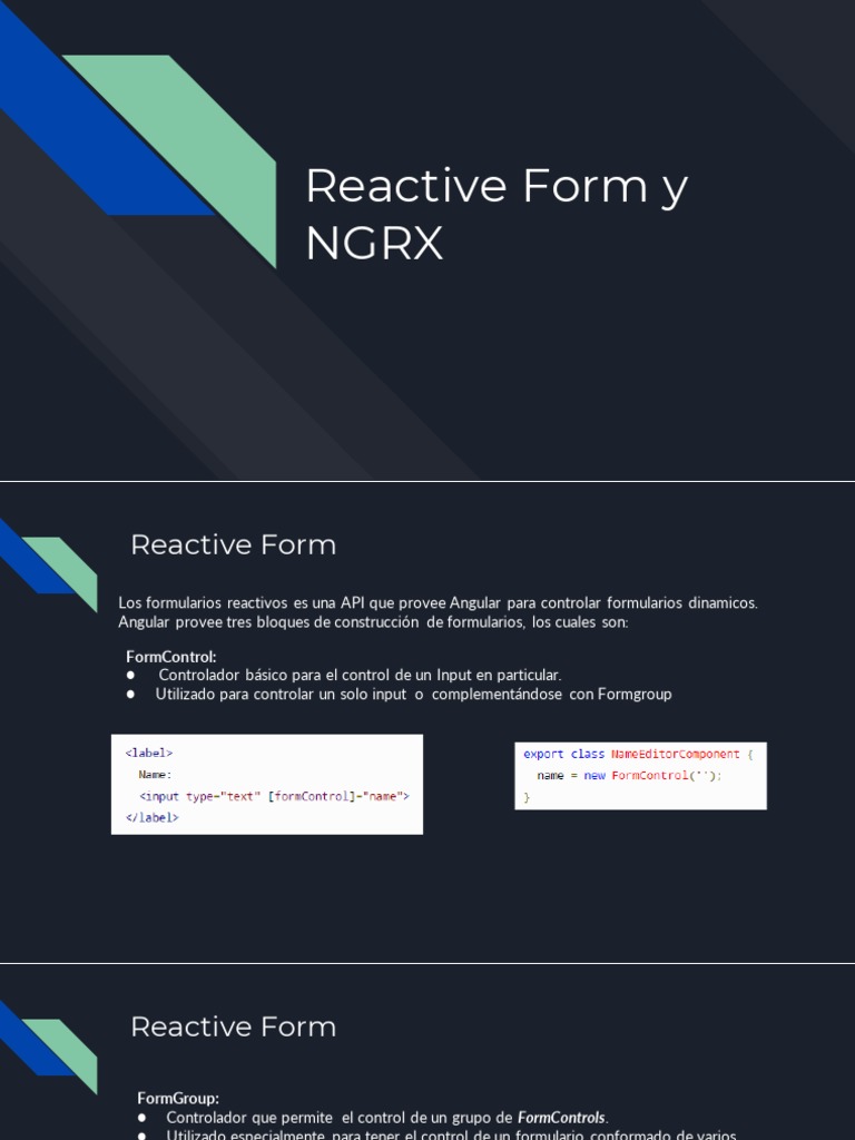 (Chapter) 20-10 Reactive Forms y NGRX | PDF | Programación de computadoras | Gestión de ...
