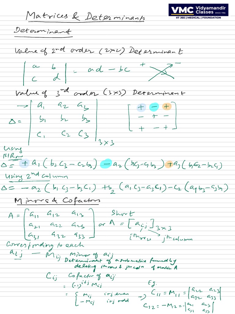 Formula List Matrices and Determinant | PDF | Matrix (Mathematics ... Formula List Matrices and Determinant | PDF | Matrix (Mathematics ...