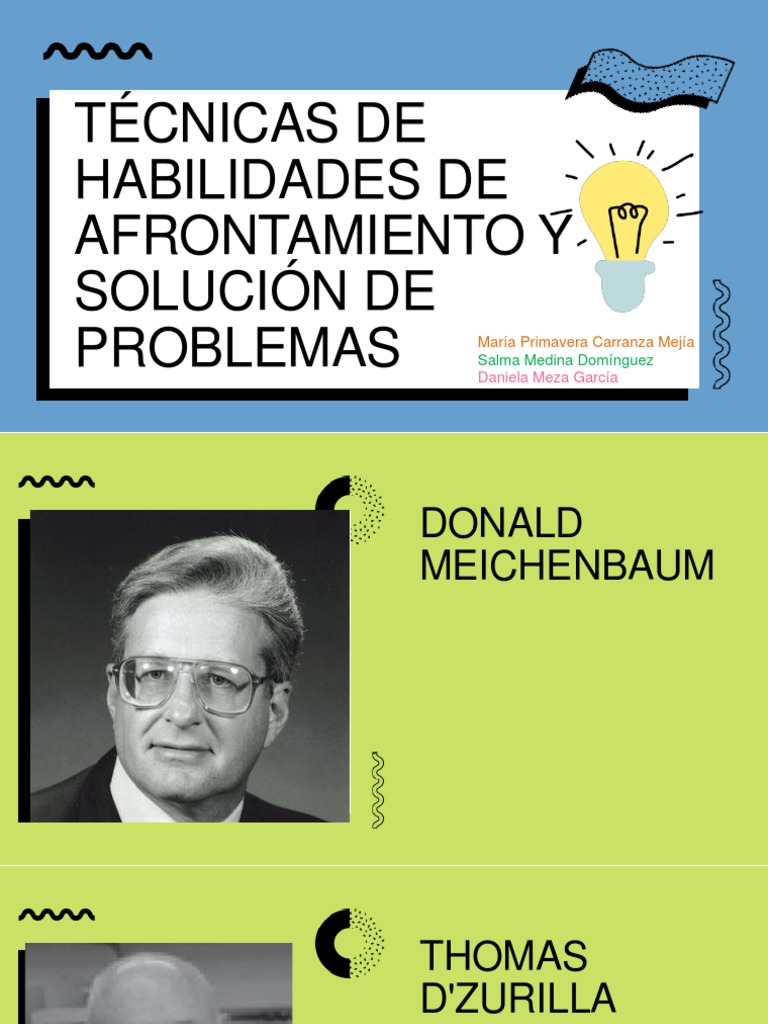 Técnicas de Habilidades de Afrontamiento y Solución de Problemas | PDF ...