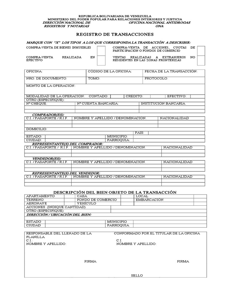 Formato Planilla Ona | PDF