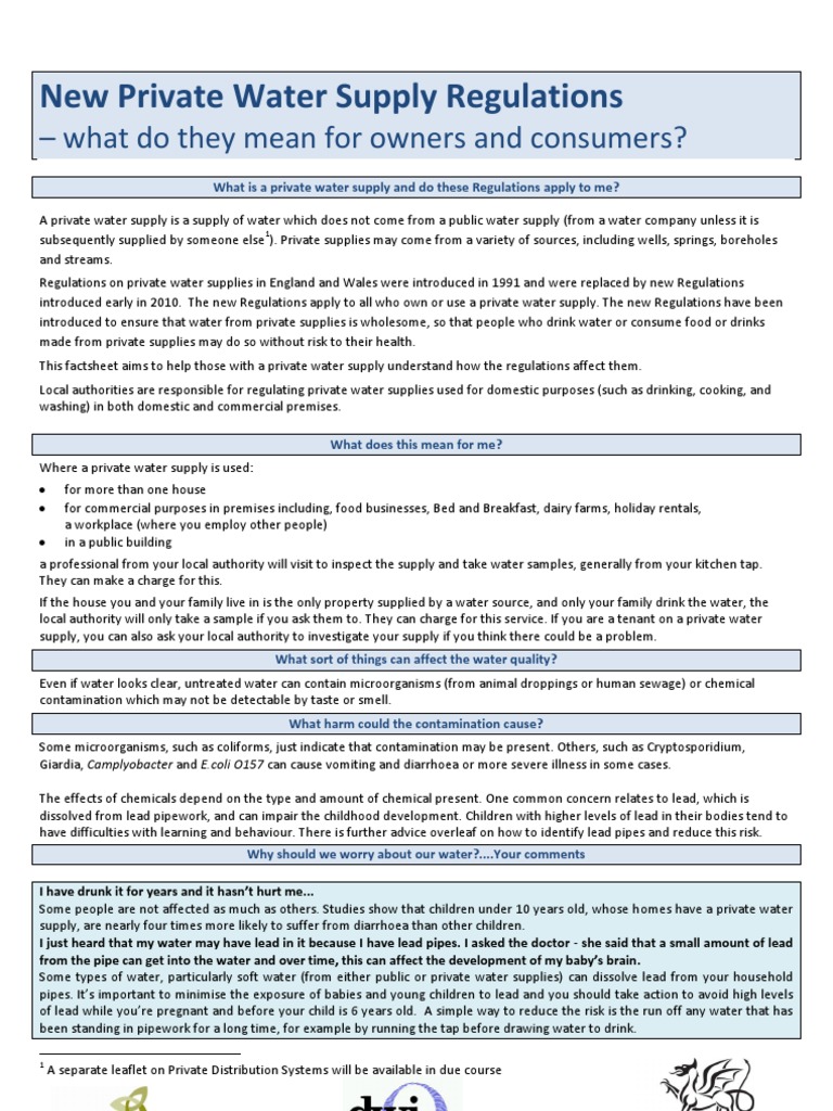 PWS Newregs | PDF | Water Supply | Drinking Water