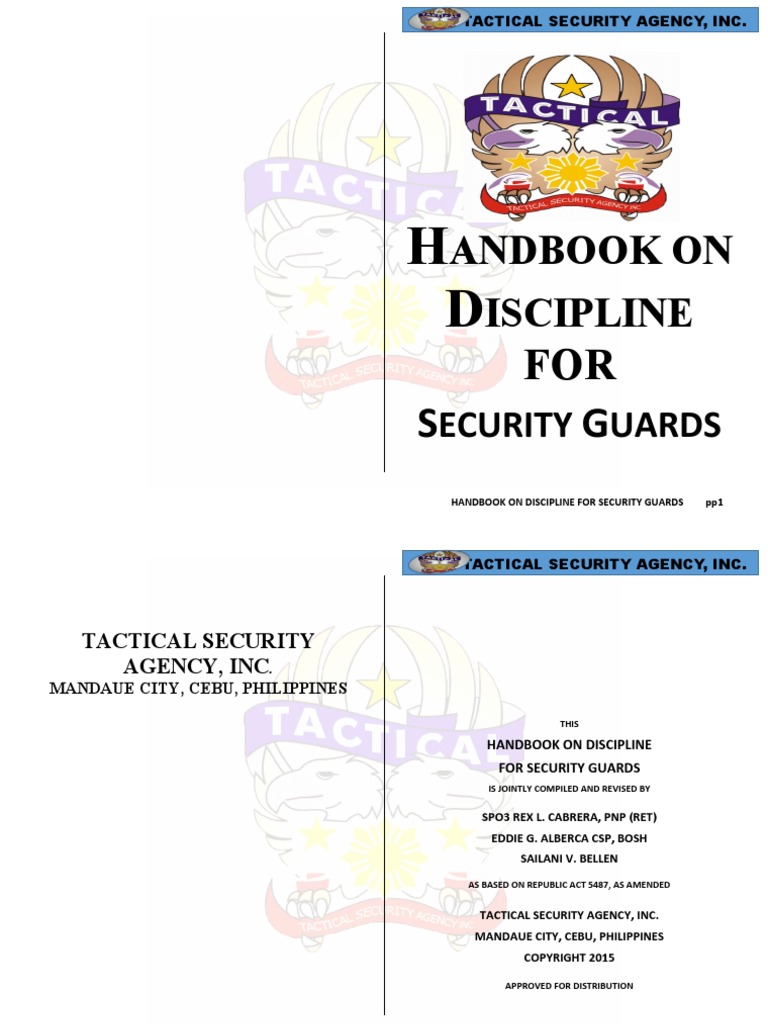 Tsai Security Handbook | PDF | Security Guard | Employment