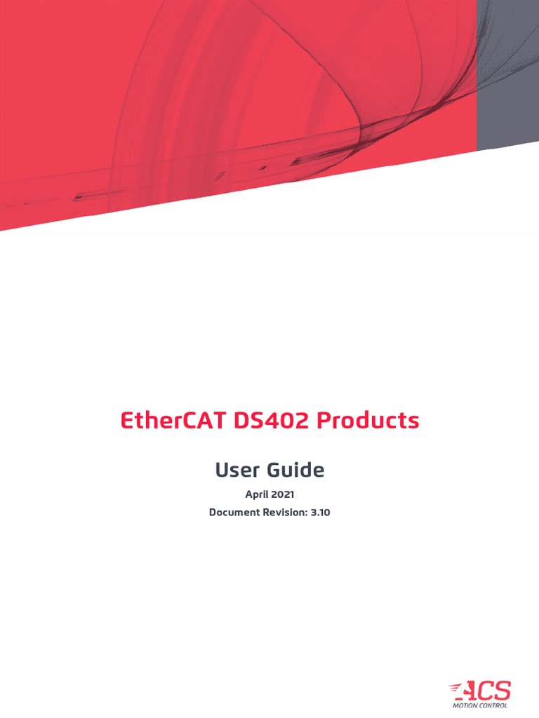 EtherCAT DS402 Products User Guide | PDF | Integer (Computer Science) | Data Type