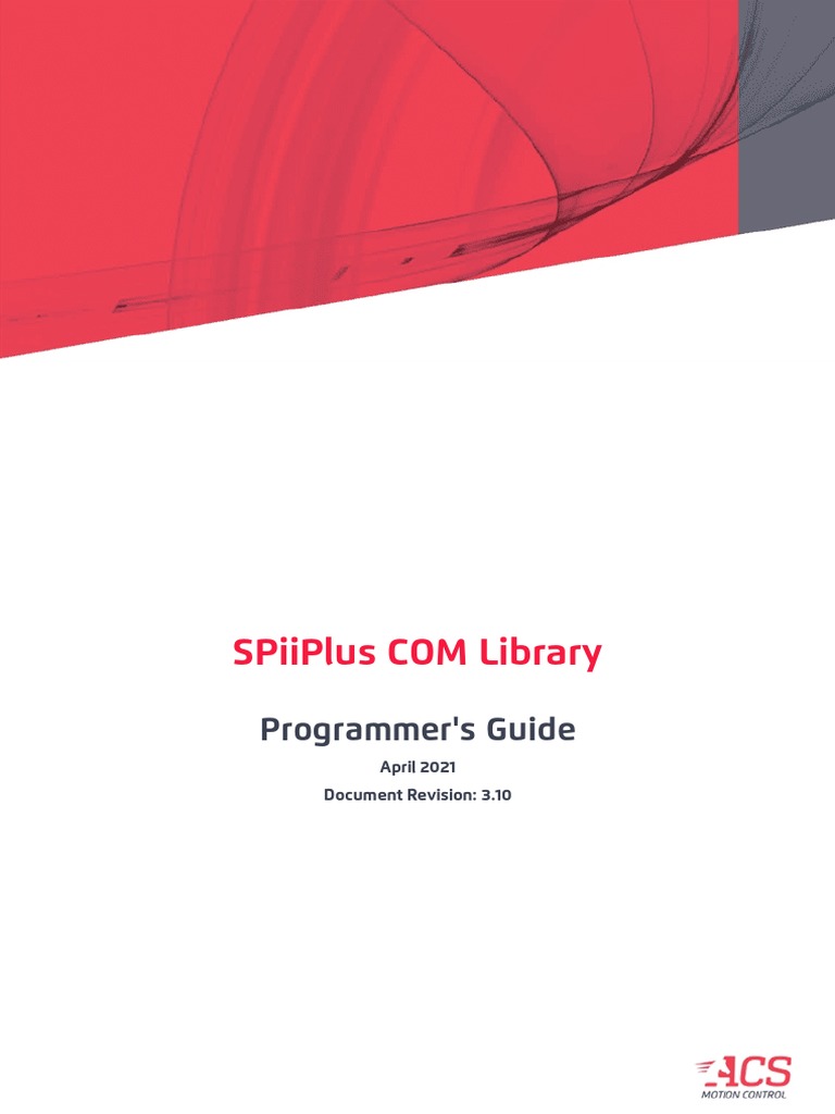 SPiiPlus COM Library Programmer's Guide | PDF | Component Object Model | Microsoft Windows