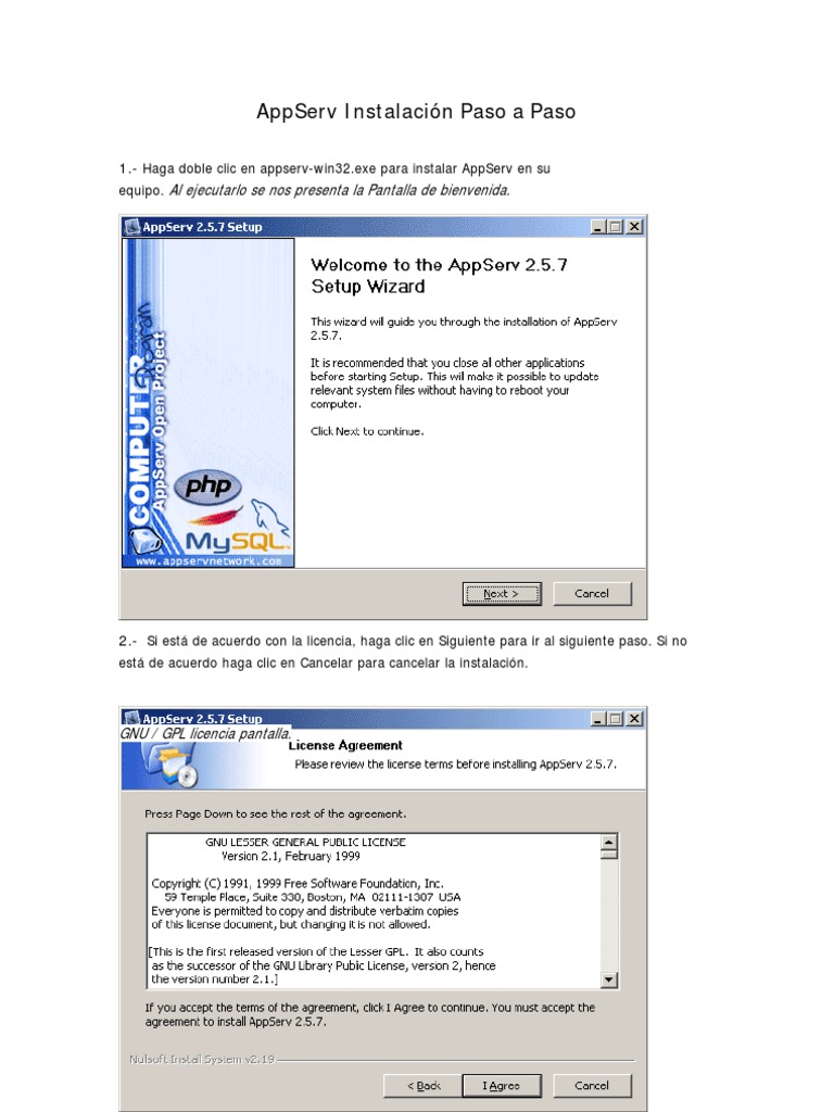Guía de Instalación de AppServ y WordPress | PDF | Servidor web | Internet y web