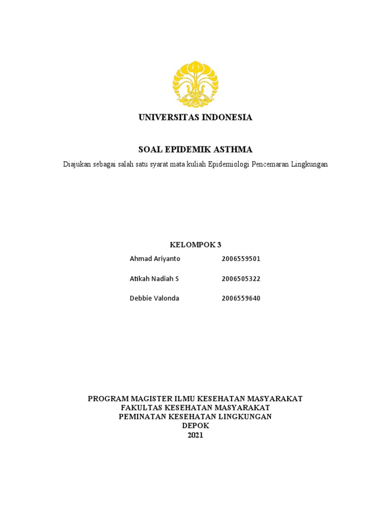 EPID KEL 3 Tentang Asma | PDF