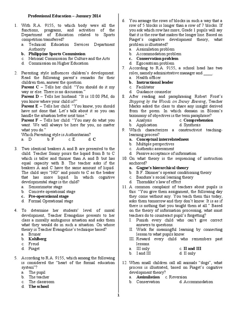 900-Prof Ed - Questions | PDF | Educational Assessment | Teachers
