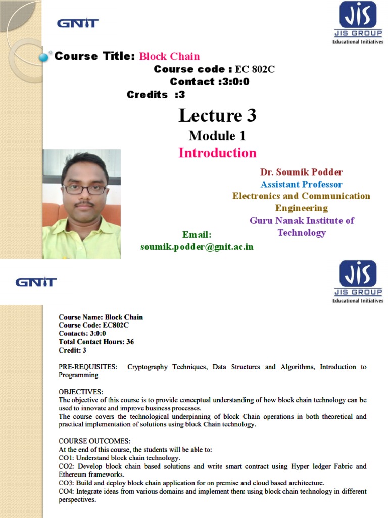 Course Title:: Block Chain | PDF | Cryptocurrency | Computer Data