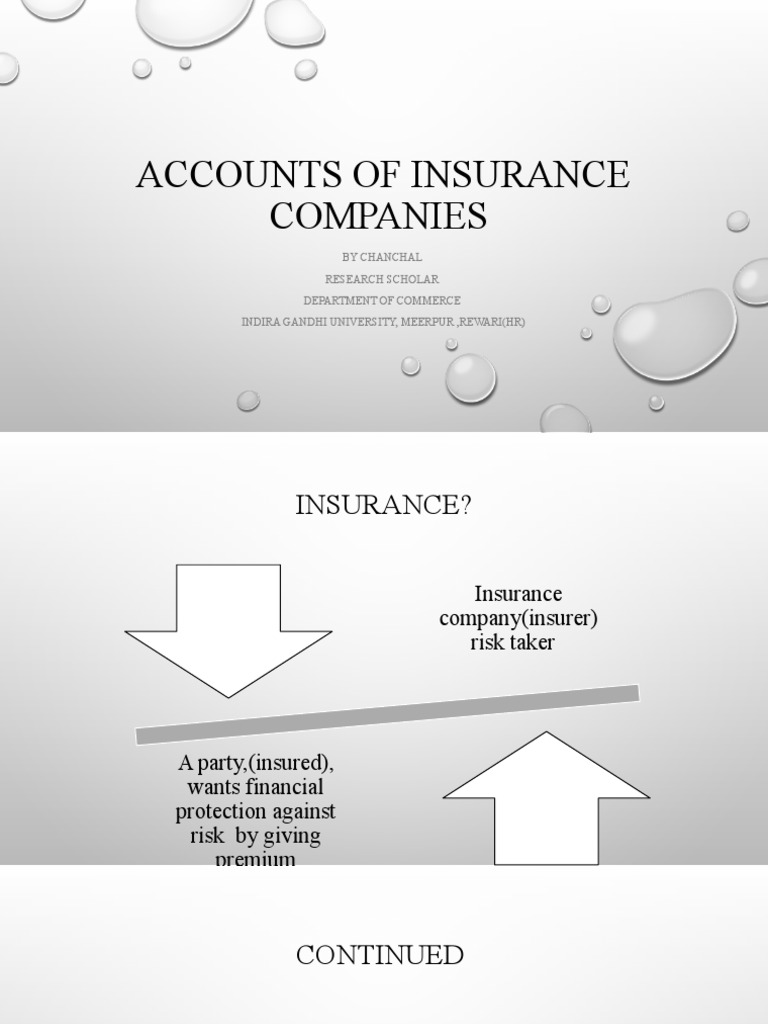 Accounts of Insurance Companies | PDF | Insurance | Life Insurance