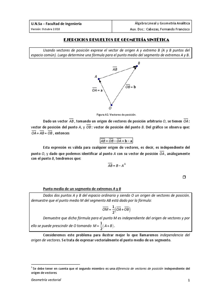 Geometria Vectorial | PDF | Espacio vectorial | Triángulo Geometria Vectorial | PDF | Espacio vectorial | Triángulo