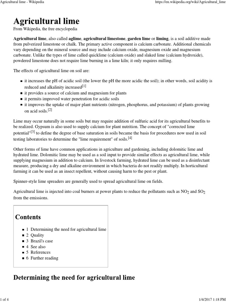 Agricultural Lime, Also Called Aglime, Agricultural Limestone, Garden ...