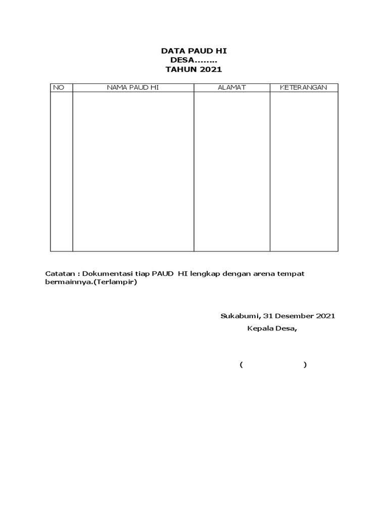 Format Isian Kla | PDF