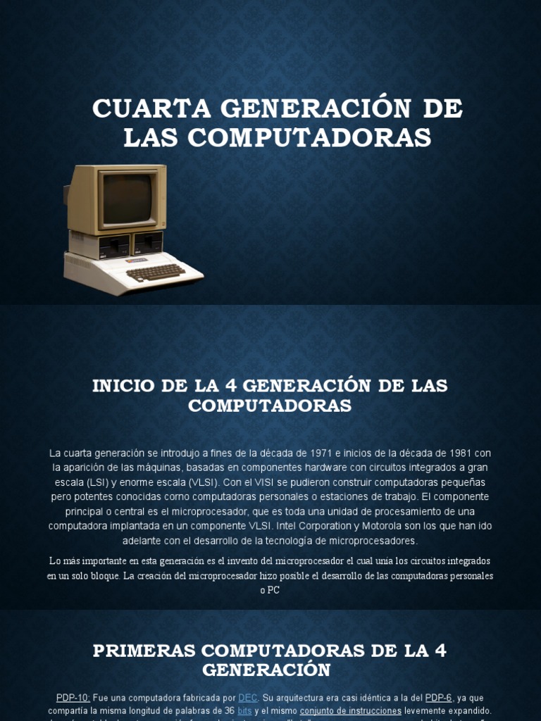Evolución de la Cuarta Generación de PCs | PDF | Microprocesador | Edad de información