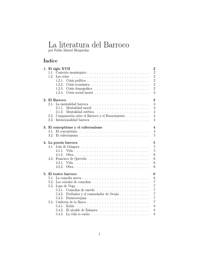 Lit Del Barroco | PDF