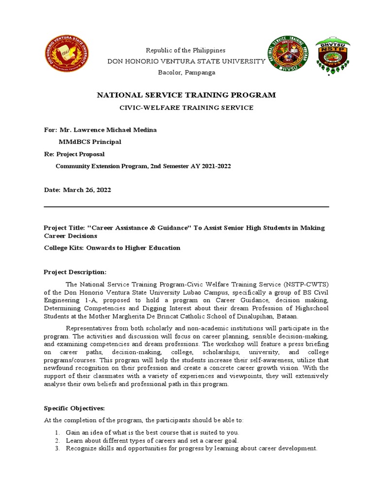 Bsce 1a - Group 2 - Project Proposal CWTS | PDF | Cognition