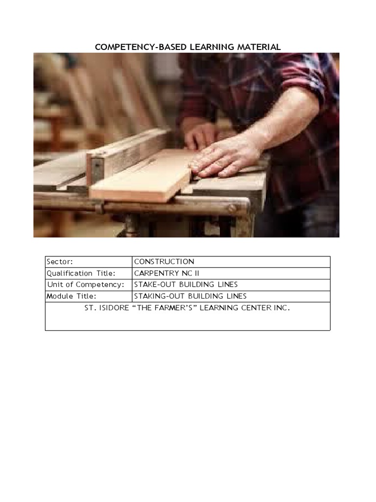 CBLM Building Lines | Download Free PDF | Framing (Construction) | Lumber