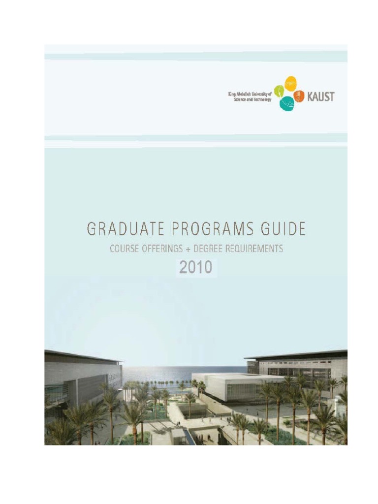 KAUST Grad Programs | PDF | Thesis | Doctor Of Philosophy