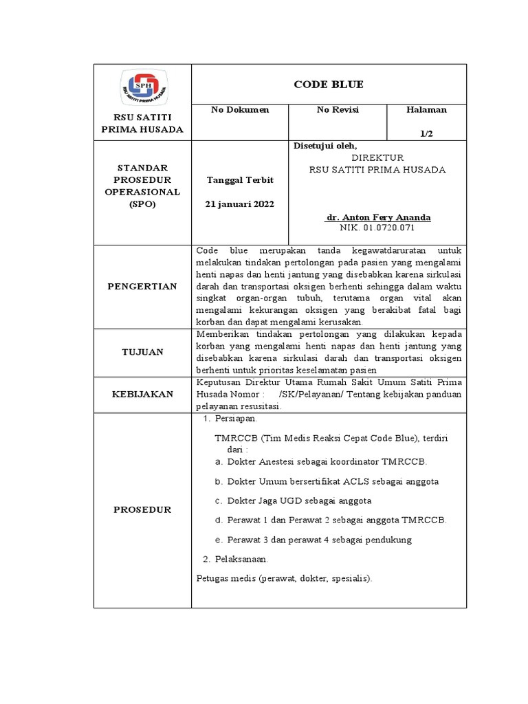 Spo Code Blue 2022 | PDF