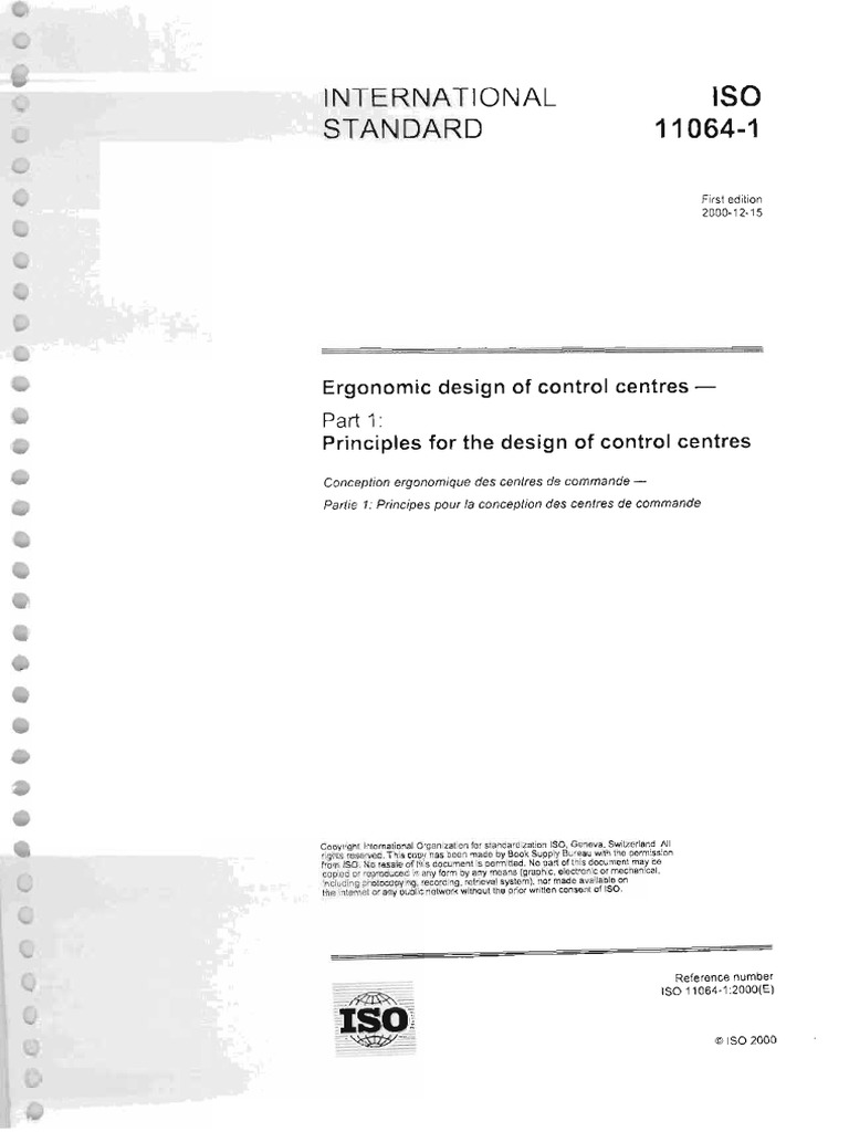 ISO 11064 - Part 1 | PDF