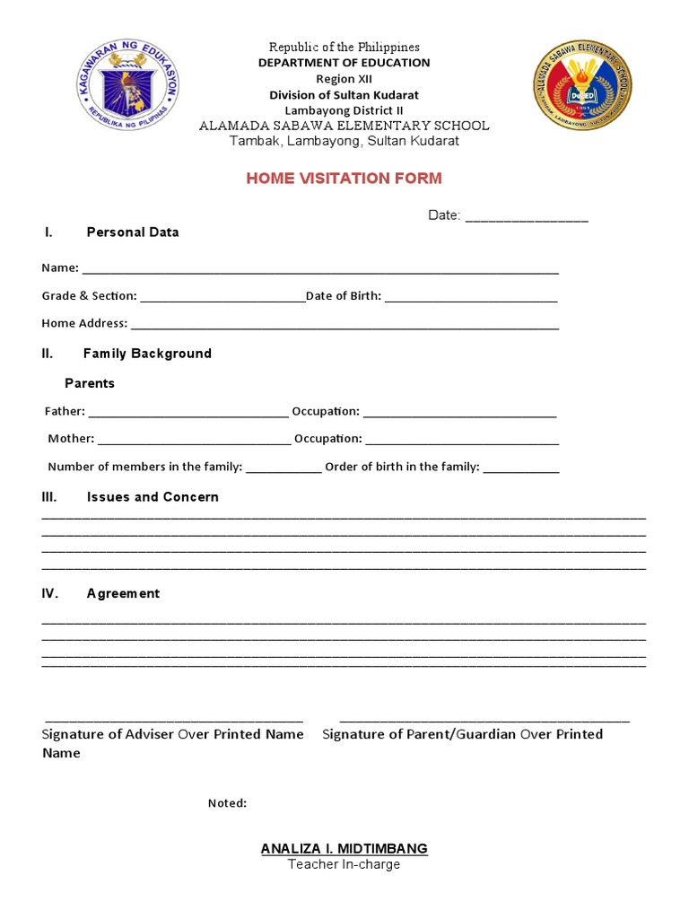 Home Visitation and Anecdotal Record | PDF