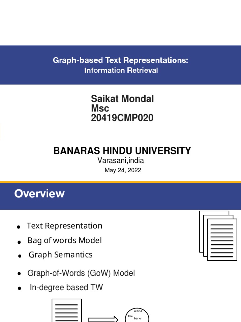 Graph-Based Text Representations PPT | PDF | Information Retrieval | Cognitive Science