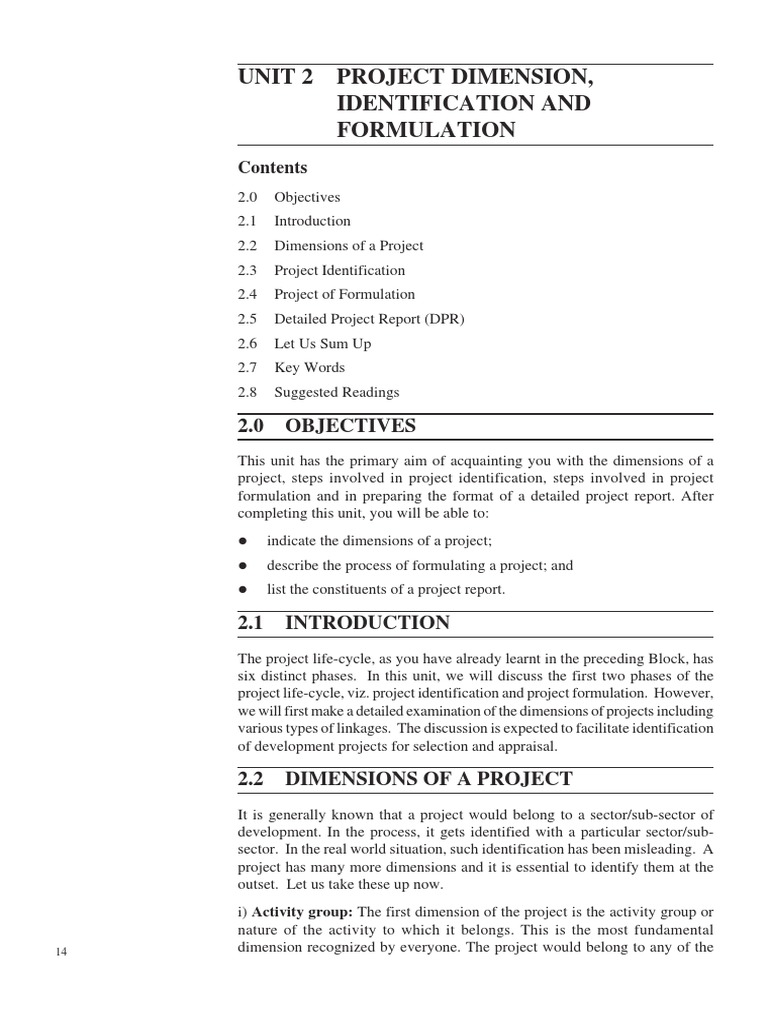 project identification and formulation | PDF | Economic Growth | Investor